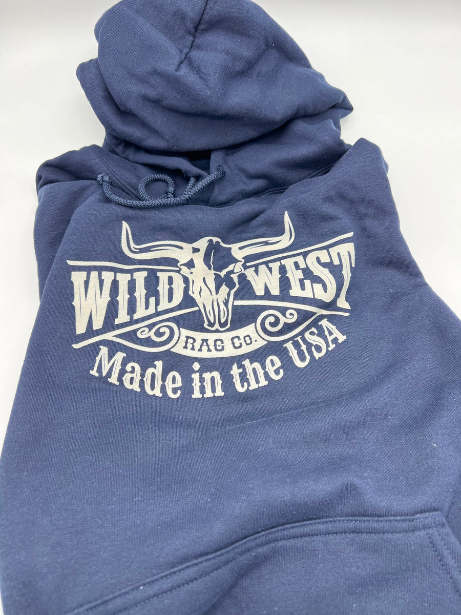 Navy Steer Logo Hoodie – Wild West Rag Co